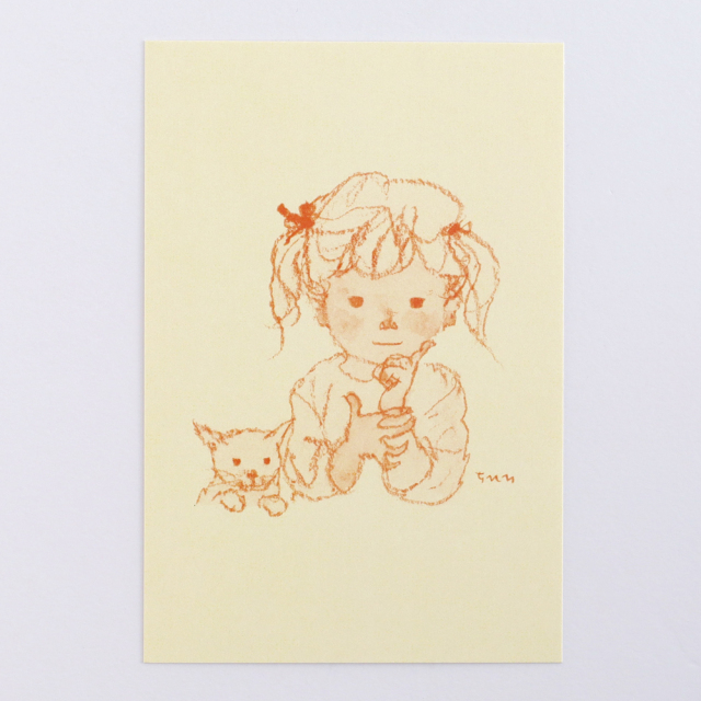 いわさきちひろ メモパッド・スクエア＜Purple＞ CH-005 | デザインステーショナリーのGreenFlash(グリーンフラッシュ)