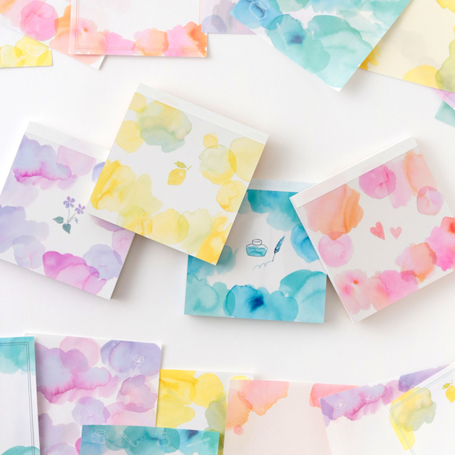 いろを楽しむ ましかくメモパッド＜インク＞ CL-031 | デザインステーショナリーのGreenFlash＜グリーンフラッシュ＞