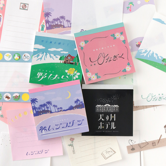 レトロノーム メモパッド・スクエア＜野ばら＞ RR-046 | デザインステーショナリーのGreenFlash(グリーンフラッシュ)