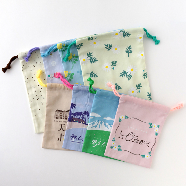 レトロノーム 巾着2枚セット＜ムーン＞ RR-079 | デザインステーショナリーのGreenFlash(グリーンフラッシュ)