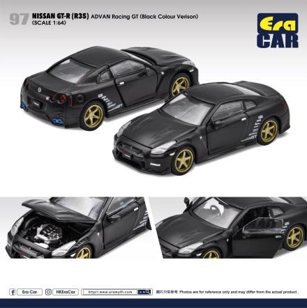 エラカー 1/64 97 2020 Nissan GT-R ADVAN Racing GT GT(Black Colour Verison) ガリバー