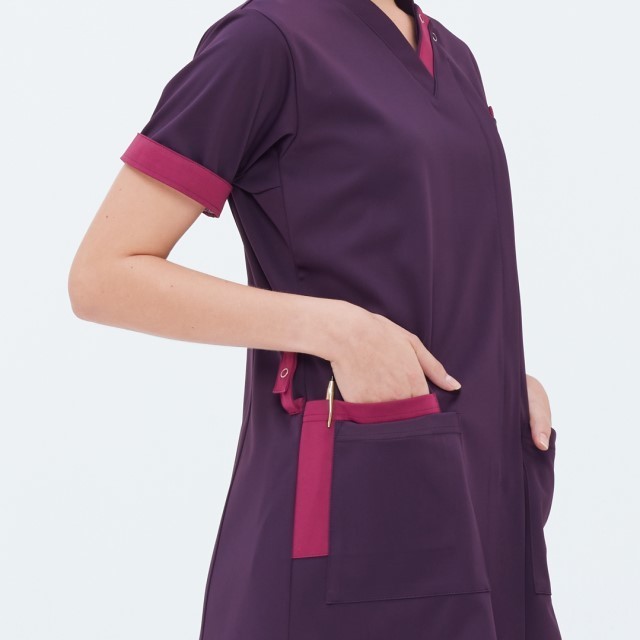 AY5522 ナガイレーベン ドクターウェア スクラブ 男女兼用 半袖 フロントファスナー エアーアームカット 動きやすい 涼感素材 高機能 制菌加工 制電 吸水 防汚 NAGAILEBEN ...