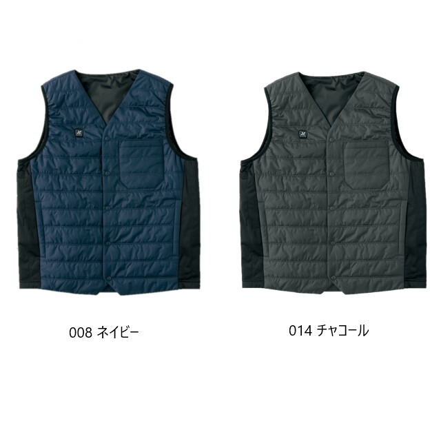 AZ8313 アイトス AITOZ ヒーターベスト 男女兼用 Vネック 約10秒即暖 最大約55℃ 抗菌防臭 手洗いOK インナーベスト 中綿 専用バッテリー付属 背中 防寒 電熱ベスト ...