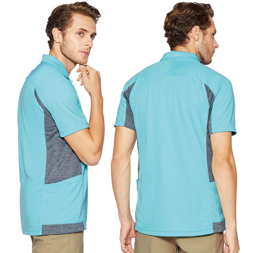 MZ-0171 チトセ ミズノ 介護ウェア ニットシャツ 男女兼用 半袖 動きやすい スマホポケット 吸汗速乾 ストレッチ UVカット CHITOSE MIZUNO 医療用 看護師 ナース ...