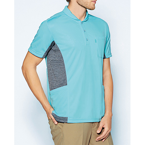 MZ-0171 チトセ ミズノ 介護ウェア ニットシャツ 男女兼用 半袖 動きやすい スマホポケット 吸汗速乾 ストレッチ UVカット CHITOSE MIZUNO 医療用 看護師 ナース ...