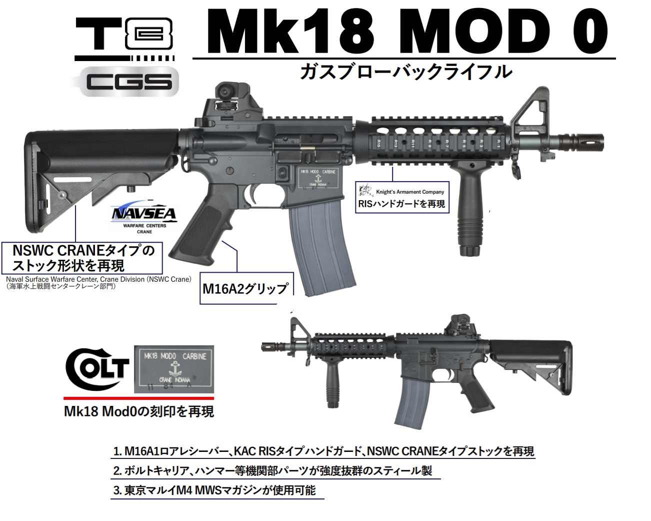 T8/CGS(CyberGun) COLT MK18 Mod0 GBB
