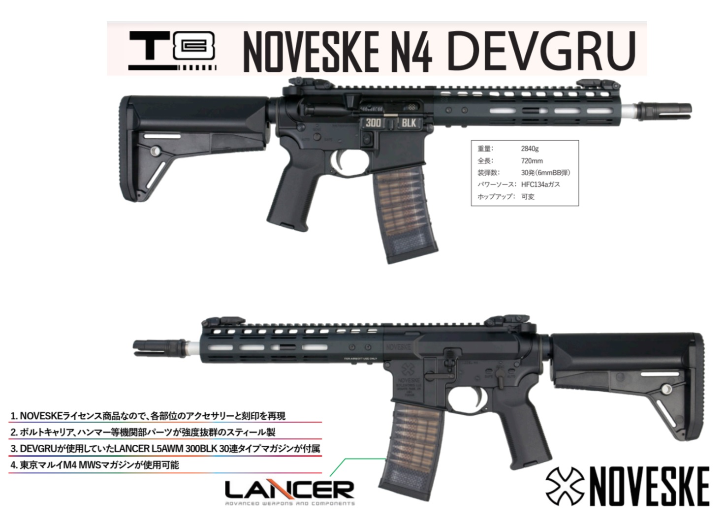 T8 NOVESKE NSR N4 DEVGRU GBB 舶来アーモリー