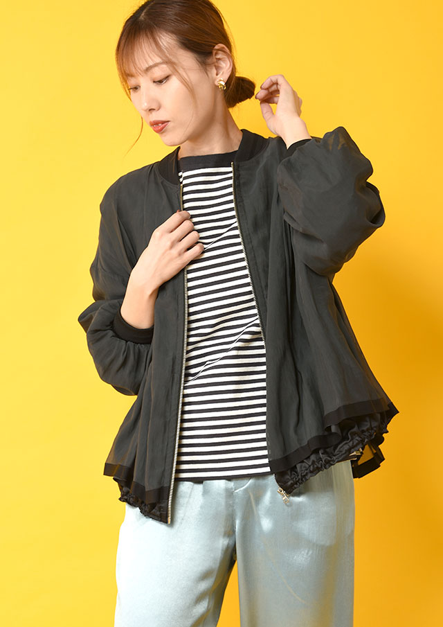 シアーAラインブルゾン