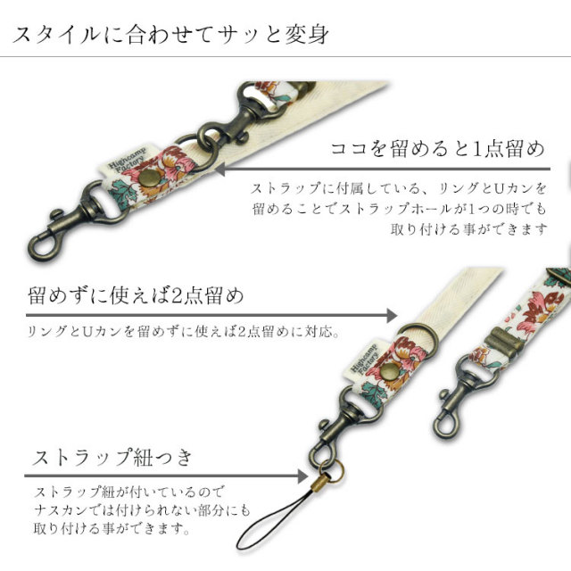 リバティ生地使用 2way ショルダー&ネックストラップ Grace Emily Bell（グレース エミリーベル） HIGHCAMP ...