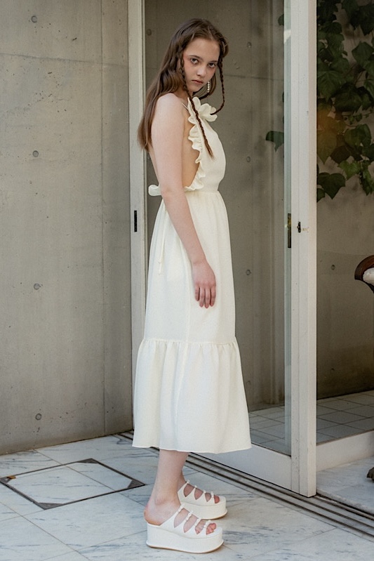 satin camisole long one-piece