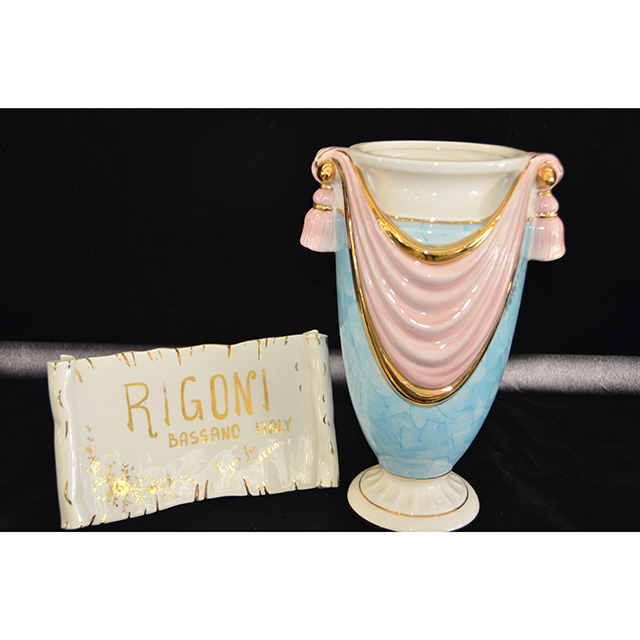 Flower Vase / フラワーベース｜ハンドメイド陶器花瓶 壺 ｜Angela Rigon : イタリア｜OBJ0110RGN