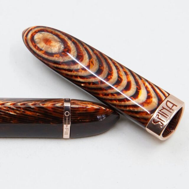 アルマンドシモーニクラブ 限定生産品 トリアンゴロ アルコブロンズ スピナディペシェ セルロイド 万年筆 ASC Triangolo Arco ...