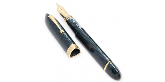 アルマンドシモーニクラブ 限定生産品 トリアンゴロ アルコヴェルデ ゴールドトリム セルロイド 万年筆 ASC Triangolo Arco ...