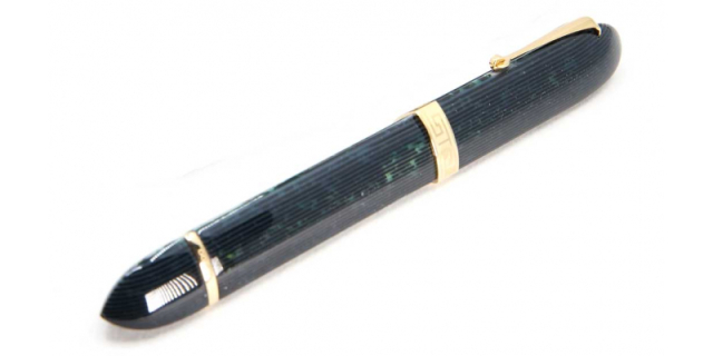 アルマンドシモーニクラブ 限定生産品 トリアンゴロ アルコヴェルデ ゴールドトリム セルロイド 万年筆 ASC Triangolo Arco ...