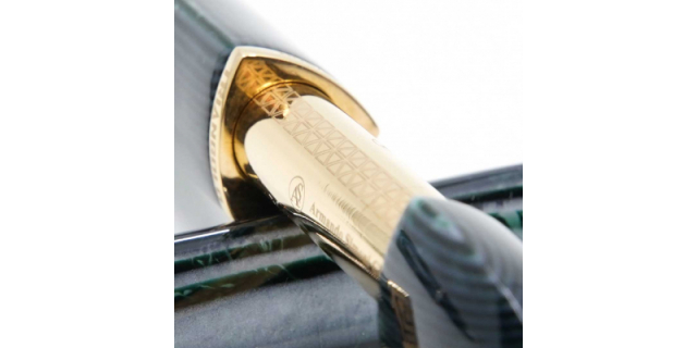 アルマンドシモーニクラブ 限定生産品 トリアンゴロ アルコヴェルデ ゴールドトリム セルロイド 万年筆 ASC Triangolo Arco ...