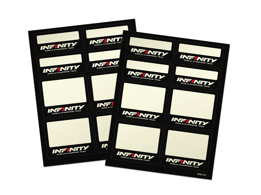 INFINITY - INFINITY LABEL DECAL (2 Sheets)