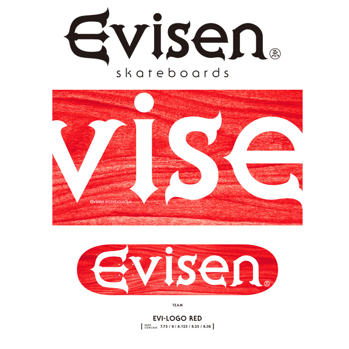 Evisen Skateboards エヴィセン スケートボード EVI-LOGO RED