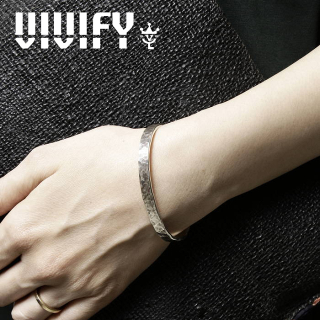 VIVIFY(ヴィヴィファイ）Back Hallmarks Bangle/Hammered finish/Middle