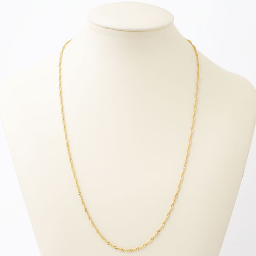 【送料無料】【日本製】18金/K18/750/K18YG/イエローゴールド スクリュー ネックレス/チェーン 60cm 7g 1658-NG11 ジュエリーウォーク心斎橋