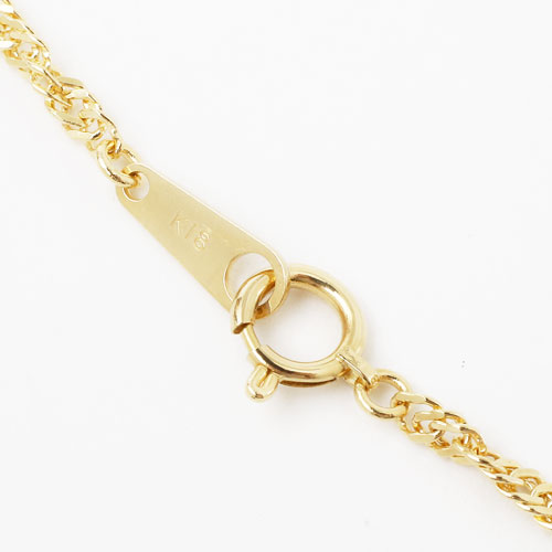 【送料無料】【日本製】18金/K18/750/K18YG/イエローゴールド スクリュー ネックレス/チェーン 60cm 7g 1658-NG11 ジュエリーウォーク心斎橋