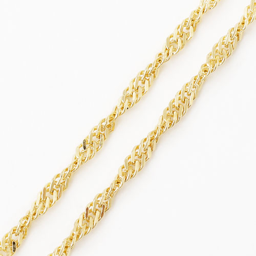 【送料無料】【日本製】18金/K18/750/K18YG/イエローゴールド スクリュー ネックレス/チェーン 60cm 7g 1658-NG11 ジュエリーウォーク心斎橋