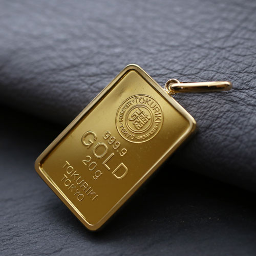 【送料無料】純金/K24/24K/999.9 インゴット 20g ペンダントトップ 地金/GOLD/ゴールド 徳力/徳力本店 アクセサリー アイテム 男女兼用/ユニセックス プレゼント/贈り物 ...