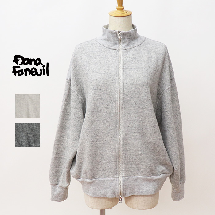 Dana Faneuil ダナファヌル レディース ガーゼ裏毛 ジップカーディガン D-5323301