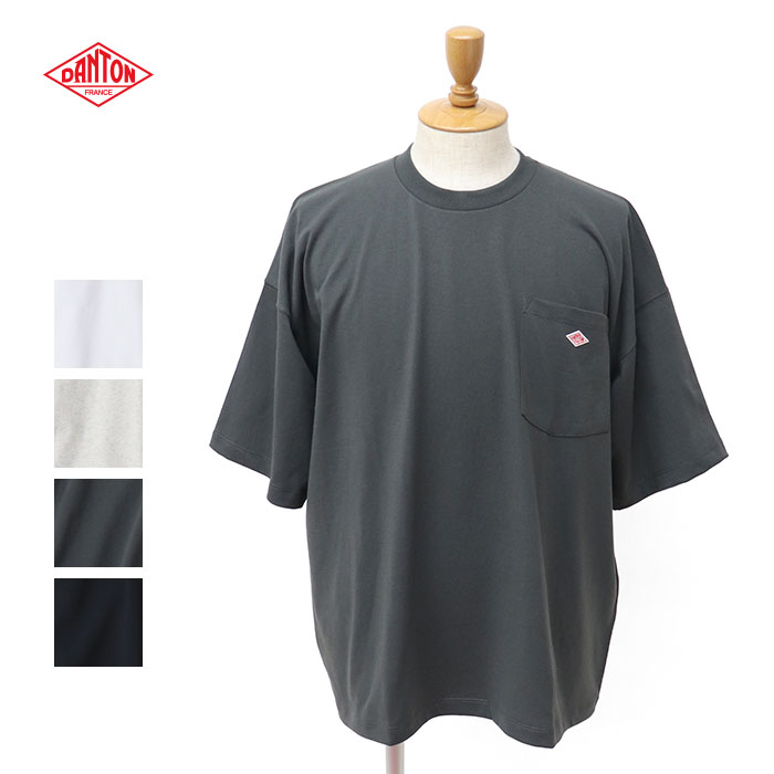 DANTON ダントン メンズ コットンポリエステル ビッグポケットTシャツ SOLID MEN DT-C0199TCB