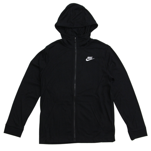 NIKE ナイキ スポーツウェア ジュニア(ボーイズ) フルジップ パーカー ブラック DA0801-010