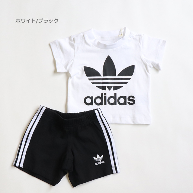 adidas Originals アディダス オリジナルス ベビー キッズ トレフォイル ショーツ Tシャツ セット TREFOIL ...
