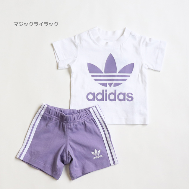 adidas Originals アディダス オリジナルス ベビー キッズ トレフォイル ショーツ Tシャツ セット TREFOIL ...