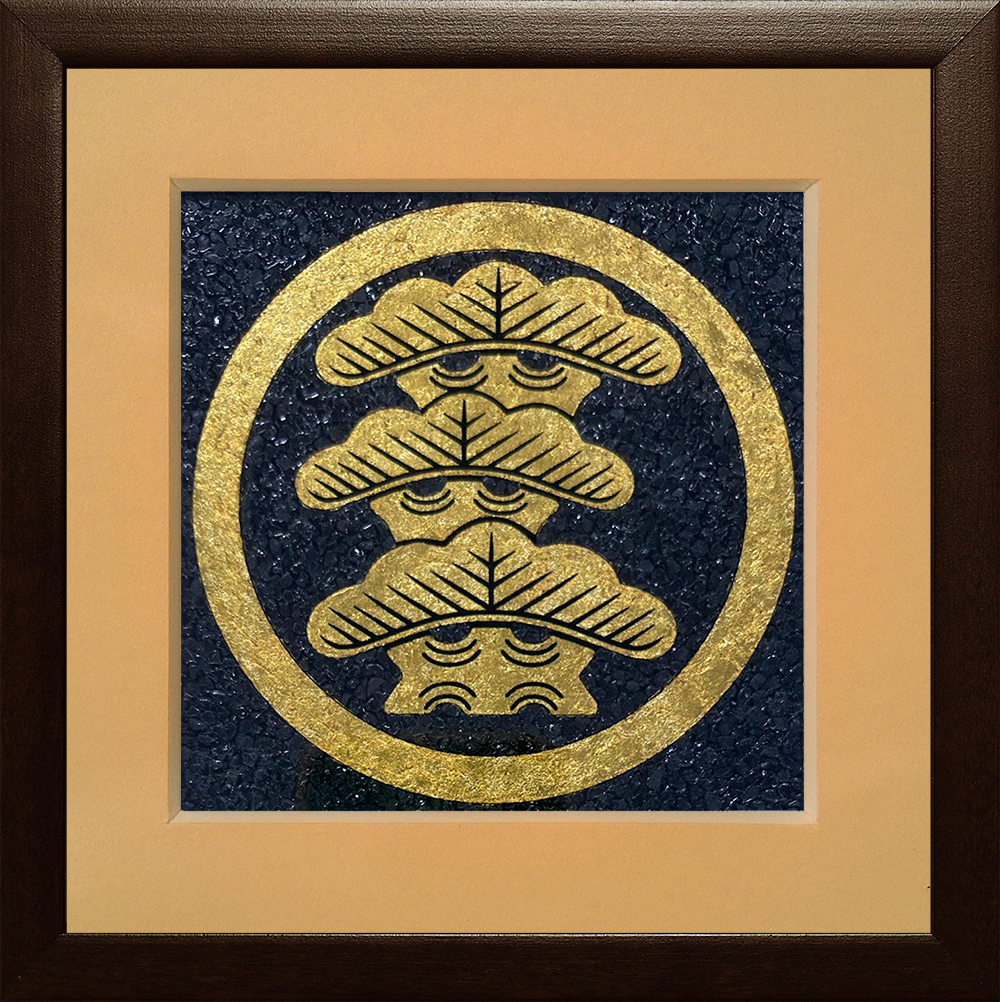 家紋ジュエリー絵画 『丸に左三階松』