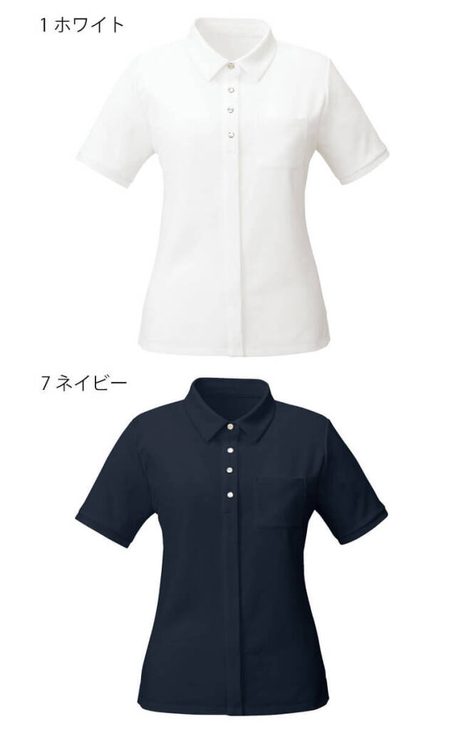 おもてなし オフィス 制服 事務服 受付 FOLK フォーク 半袖 ポロシャツ