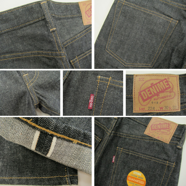DENIME ドゥニーム Lot 224-66B (66MODEL) BLACK DENIM リジッド -JOE-