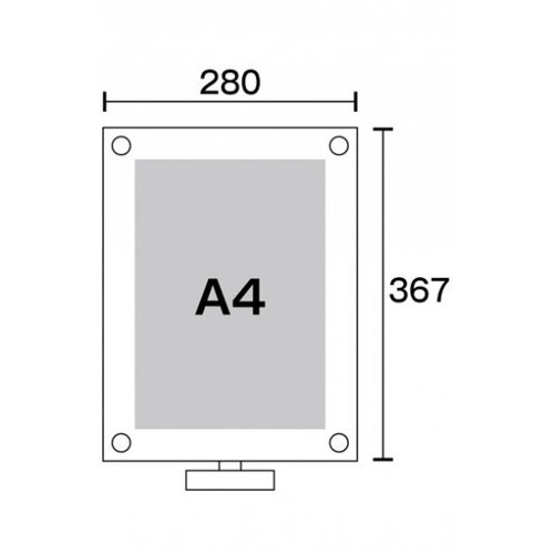 カウンターアクリルスタンドA4縦 CUAS-A4T | 激安特価販売 看板材料.COM