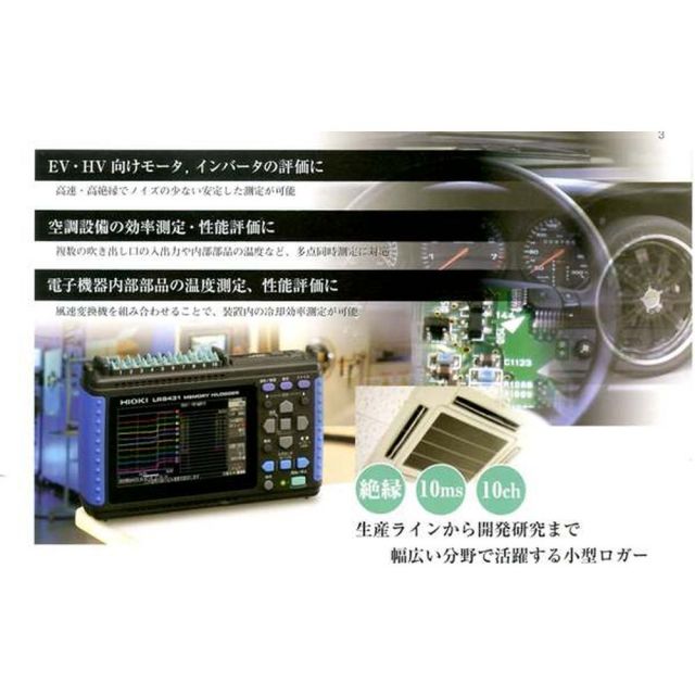 HIOKI メモリハイロガー(10ch) LR8431 計測器ランド