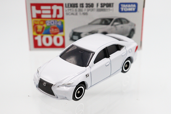 ミニカーショップ ケンボックス トミカ 赤箱★100★トヨタレクサス IS 350 F SPORT (初回特別カラー) (白) ※TAKARATOMYロゴ・2014年新車シール・ベトナム製 ...