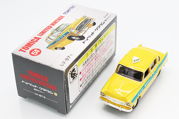 ミニカーショップ ケンボックス トミカリミテッドヴィンテージ★LV-87a★トヨタトヨペット クラウン 構内タクシー (黄/緑ライン) ※箱 ...