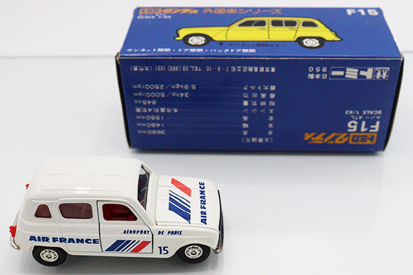ミニカーショップ ケンボックス ダンディ★F15★ルノー4TL (AIR FRANCE) ※1/43スケール・箱少スレ・日本製・買取品・現状渡しMinicar shop KENBOX TOMICA