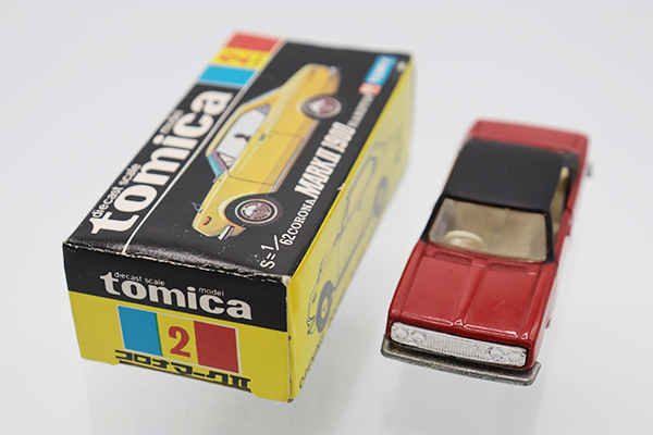 ミニカーショップ ケンボックス トミカ 黒箱★2★コロナマークII 1900 ハードトップ 1F/2Cホイール(赤) ※箱少スレ・フタ爪跡 ...