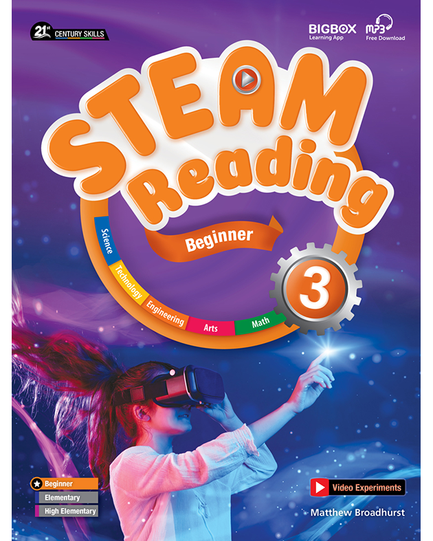 STEAM READING BEGINNER 3: Student Book w/Workbook こども英語教材 Kids Mart