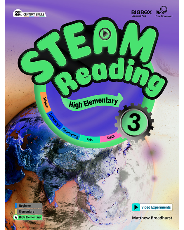 STEAM READING HIGH ELEMENTARY 3: Student Book w/Workbook こども英語教材 Kids Mart