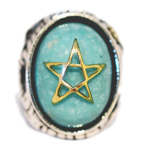 アレックスストリーター ALEX STREETER エンジェルハートリング【スプリングリミテッド】ターコイズ 18Kゴールドリバイバルスター ...