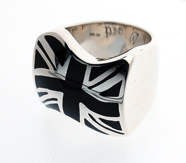 クレイジーピッグ CRAZY PIG DESIGNS ユニオンジャックリング/ブラックエナメル UNION JACK(black ...