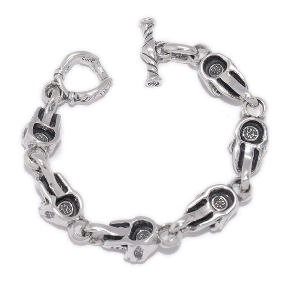 トラヴィスワーカー TRAVIS WALKER Skull Bracelet (6 Skulls) BRS001 KINGS ROAD ...