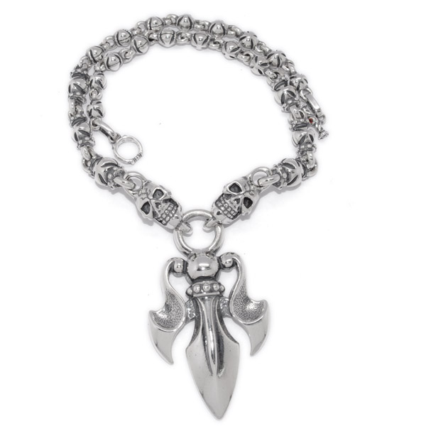 トラヴィスワーカー TRAVIS WALKER The Trident w/2 Skull w/Integrated Royal Cross ...