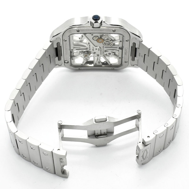 カルティエ CARTIER サントス ドゥ カルティエ スケルトン ウォッチ LM WHSA0007 中古