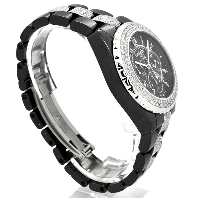 シャネル CHANEL J12 クロノグラフ Ref.H1706 41mm ベゼル&ブレスレットダイヤモンド 中古