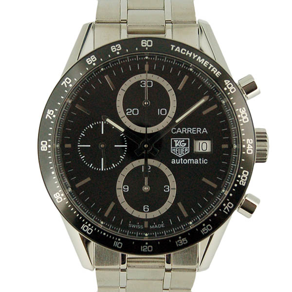 タグホイヤー TAG HEUER カレラタキメトリック クロノグラフ CV2010.BA0794 SS ブラック 自動巻 100m防水 未使用品 Zetton(ゼットン)