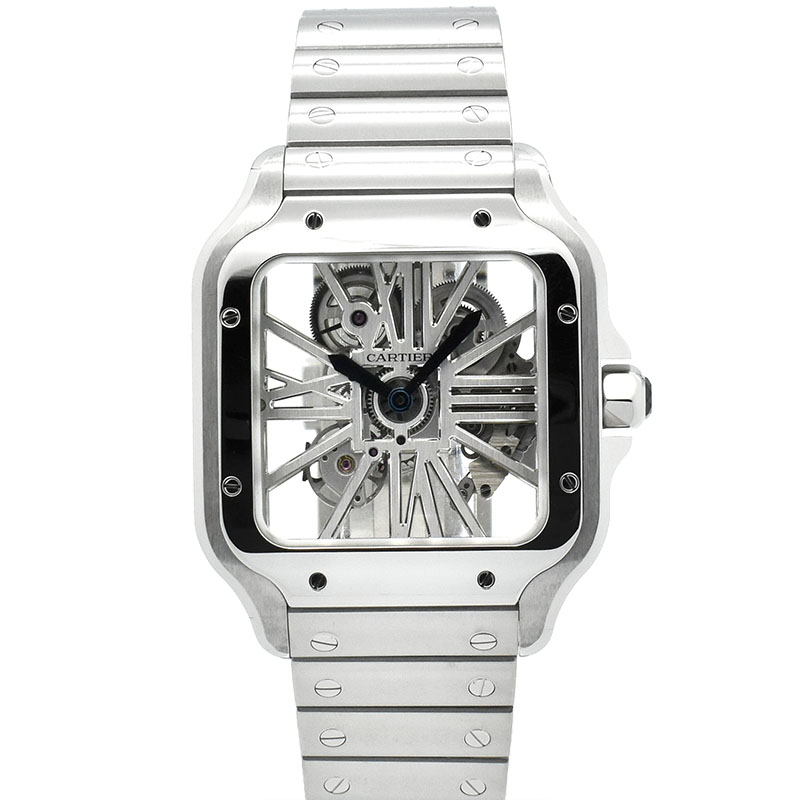 カルティエ CARTIER サントス ドゥ カルティエ スケルトン ウォッチ LM WHSA0007 中古